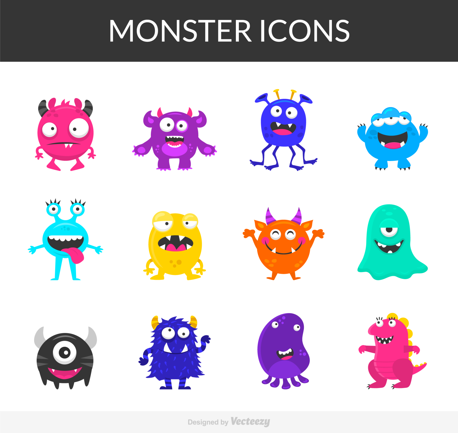 Monster Icons: Um pack de ícones para nós e para vocês - Sala7design